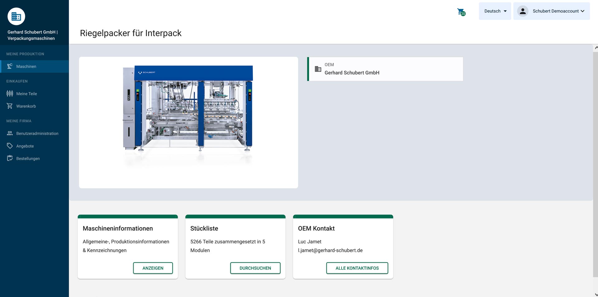 New Customer Portal for Packaging Machines