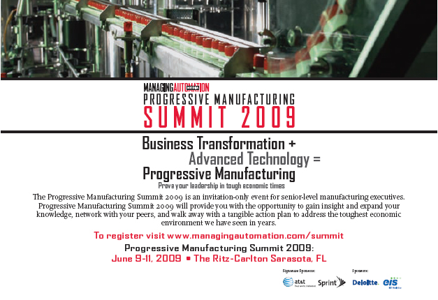 Progressive Manufacturing Summit 2009