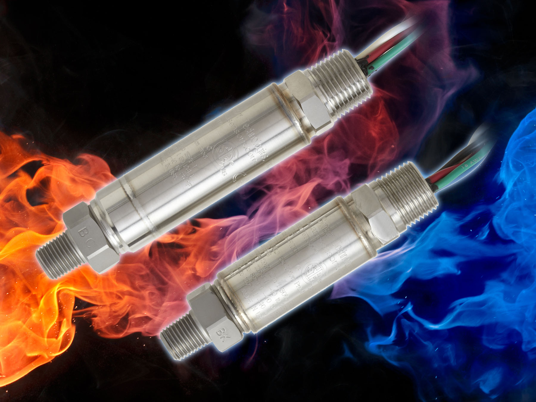 Pressure/temperature transmitter