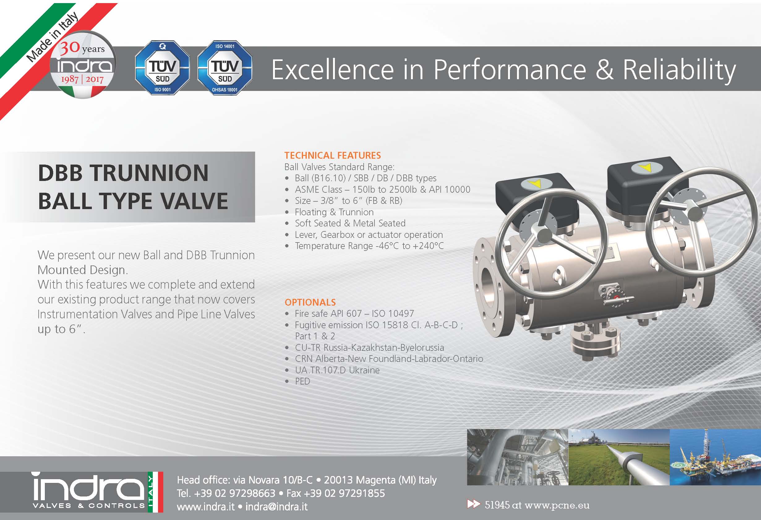 Dbb Trunnion Ball Type Valve